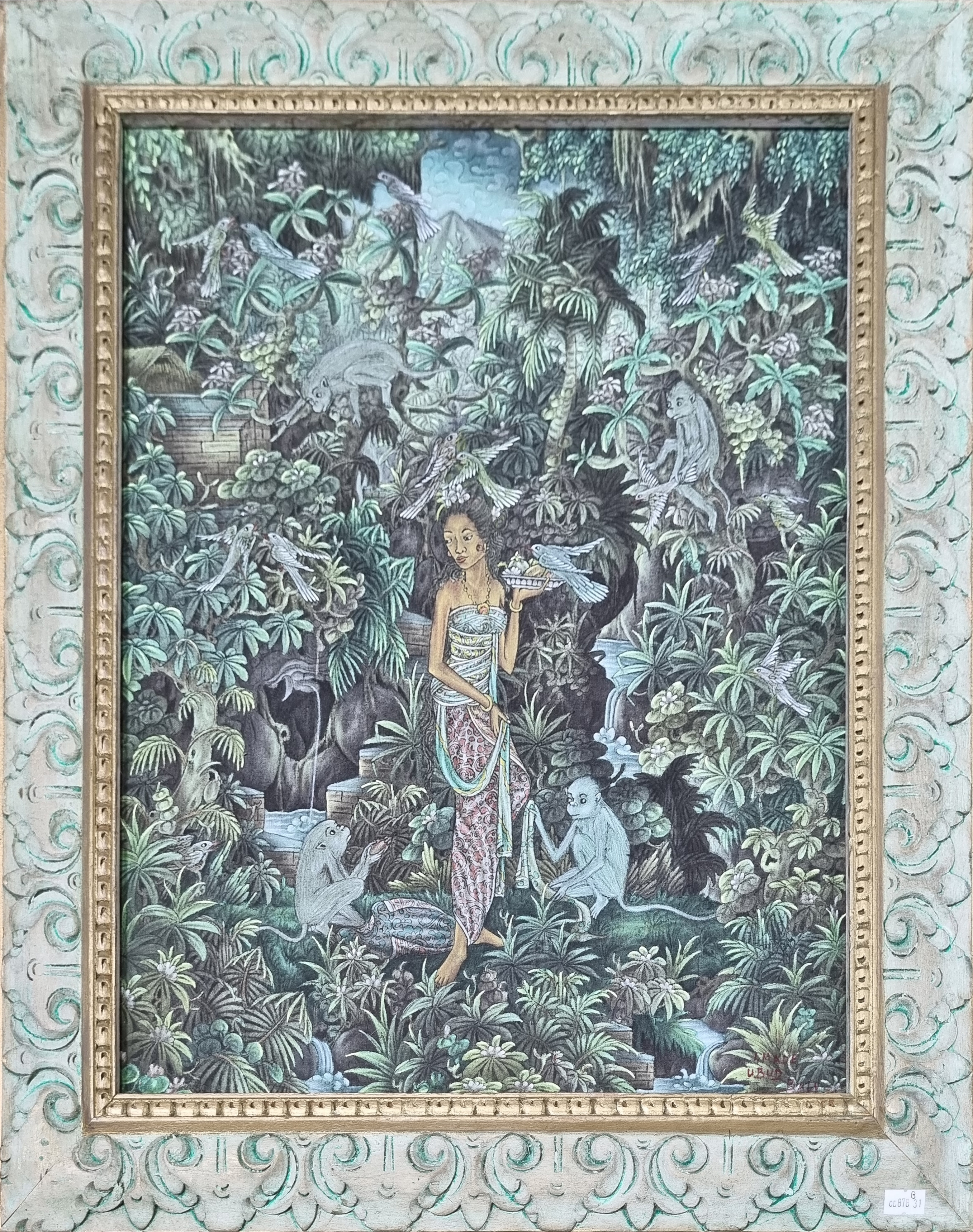 Ida Bagus Made Tibah | untitled (Balinese girl in forest) | MutualArt