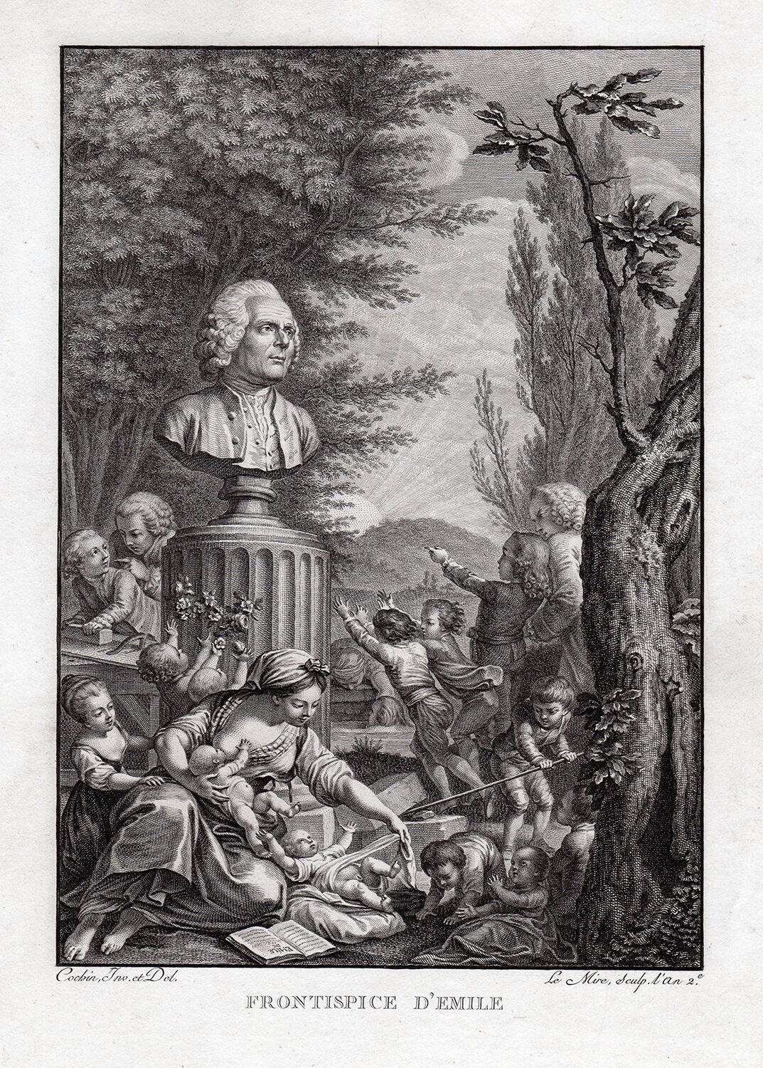 Charles-Nicolas Cochin the Younger | Frontispiece d'Emile (1792 - 1793 ...