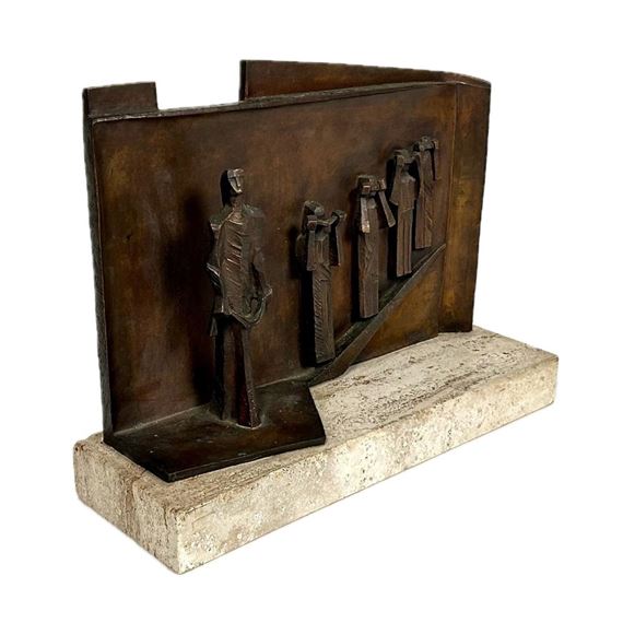 Mirtala Bentov | Figures on a staircase (1929) | MutualArt