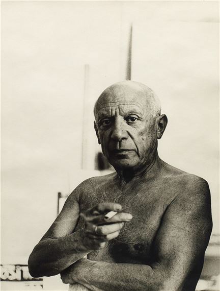 André Villers | Pablo Picasso mit Zigarette (Circa 1963) | MutualArt