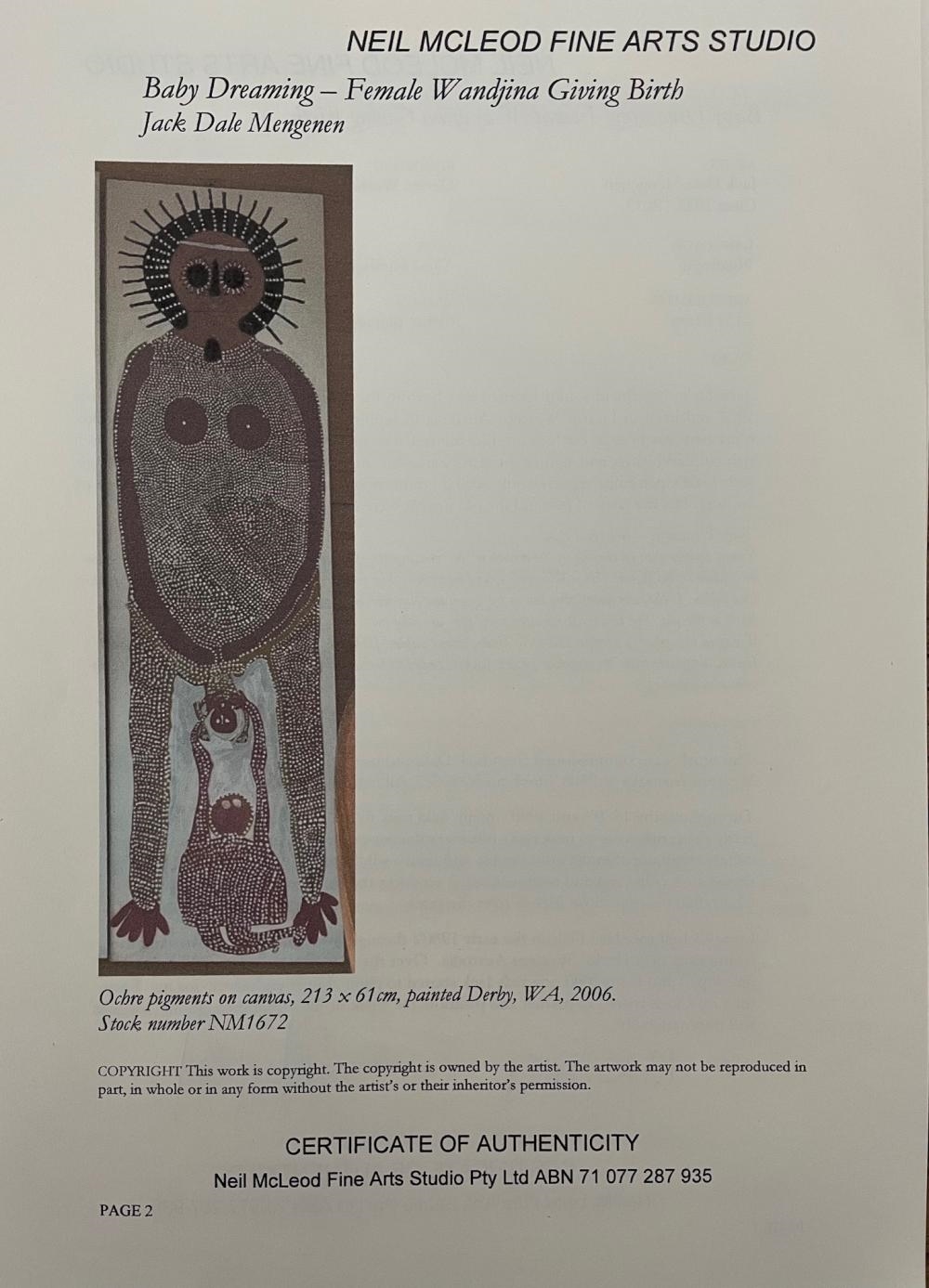 Jack Dale Mengenen | Female Wandjina Giving Birth | MutualArt