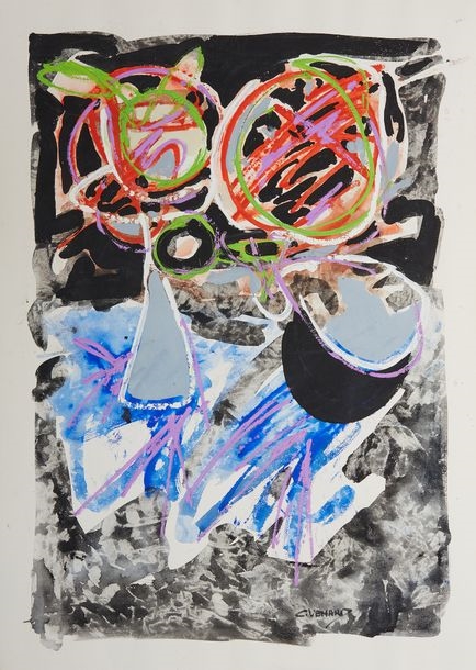 Claude Venard | Still life with two vases | MutualArt