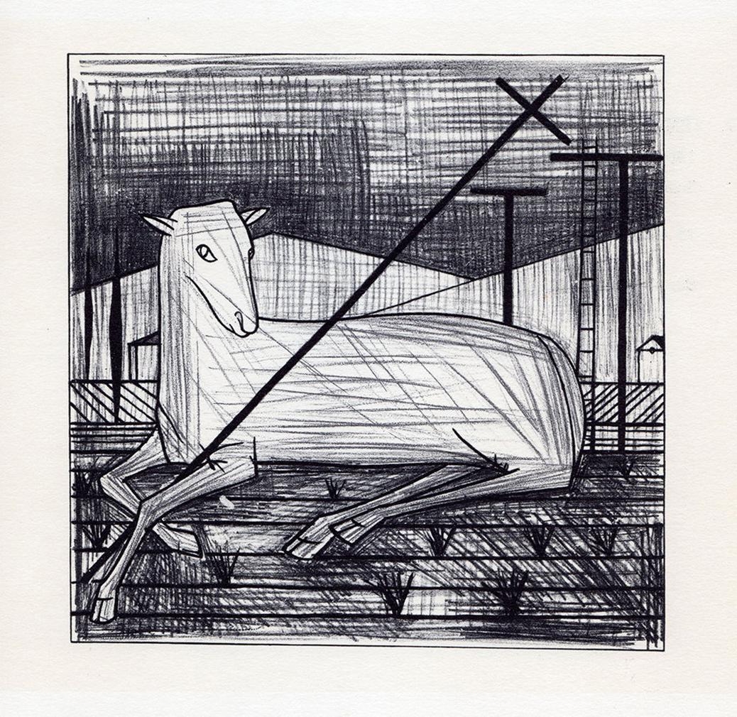 Bernard Buffet | Tae Paschal Lamb (1967) | MutualArt