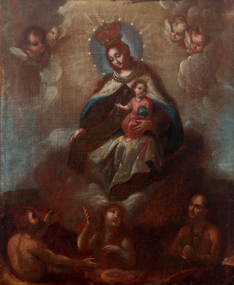 Miguel Cabrera | Virgin of Carmen and the souls in purgatory | MutualArt