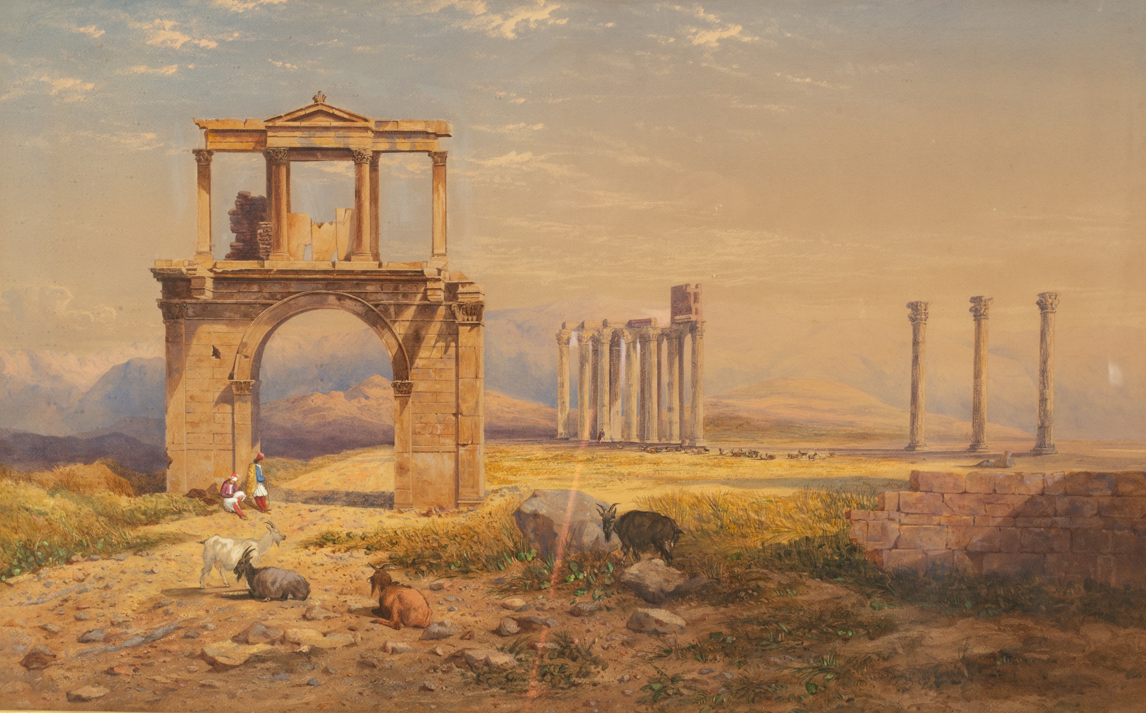 Catherine Julia Vernon Harcourt | The Arch of Hadrian and the Temple of ...