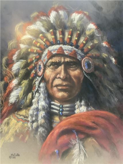 Irish Mccalla | Irish McCalla Chief Pastel On Paper | MutualArt