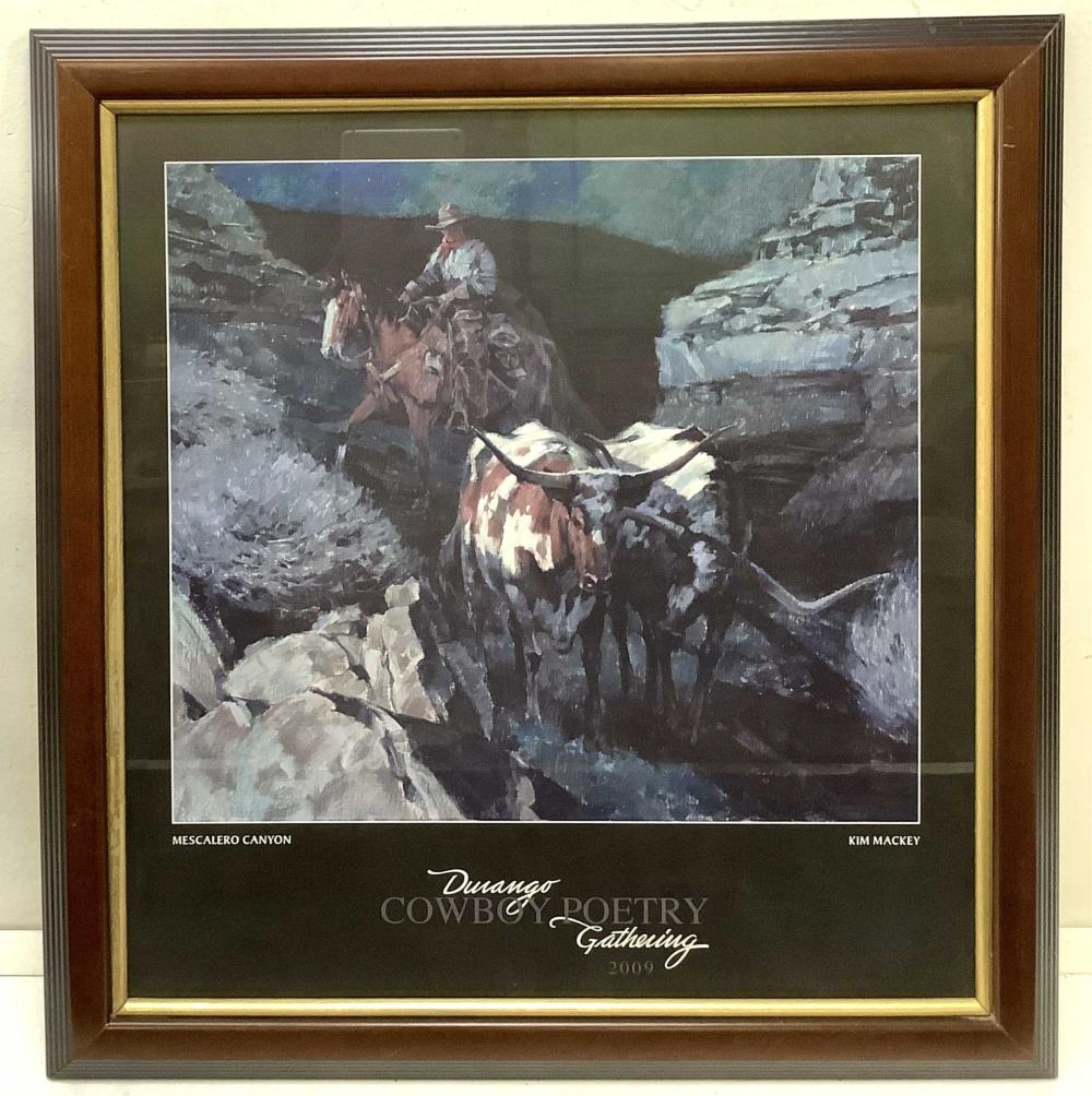 Kim Mackey | Kim Mackey 'Mescalero Canyon' Durango Cowboy Print | MutualArt