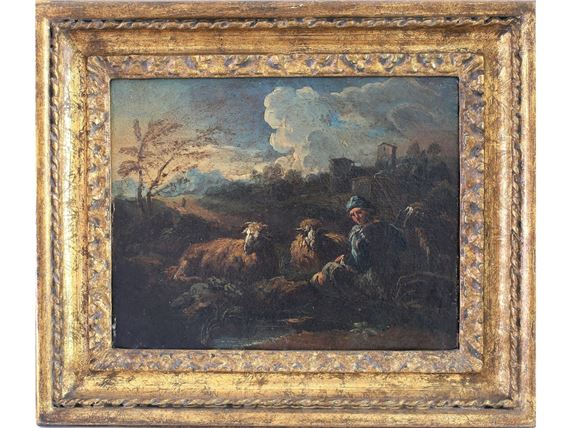 Domenico Brandi | Landscapes with shepherds and Flock | MutualArt