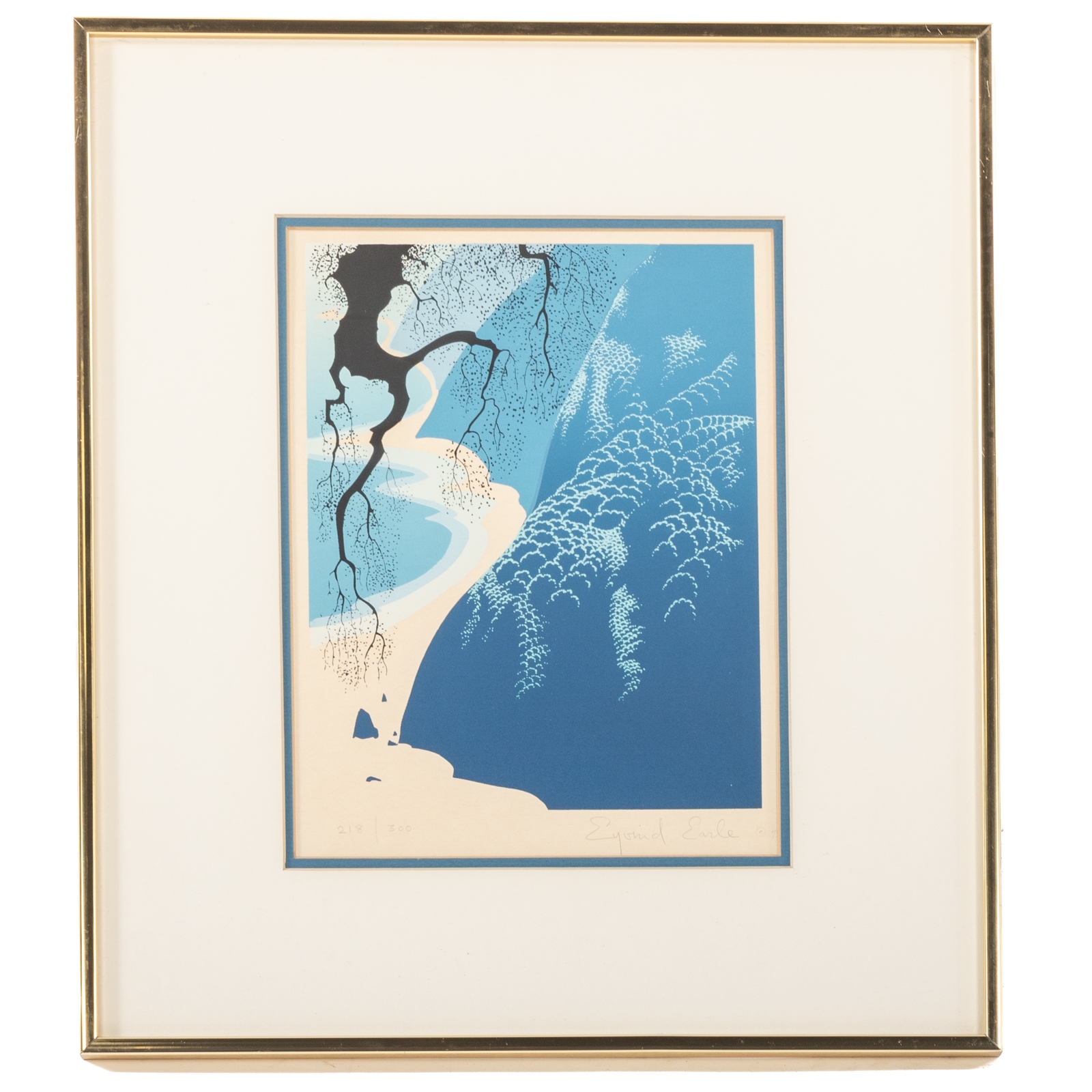 Eyvind Earle | Landscape with trees (1945) | MutualArt