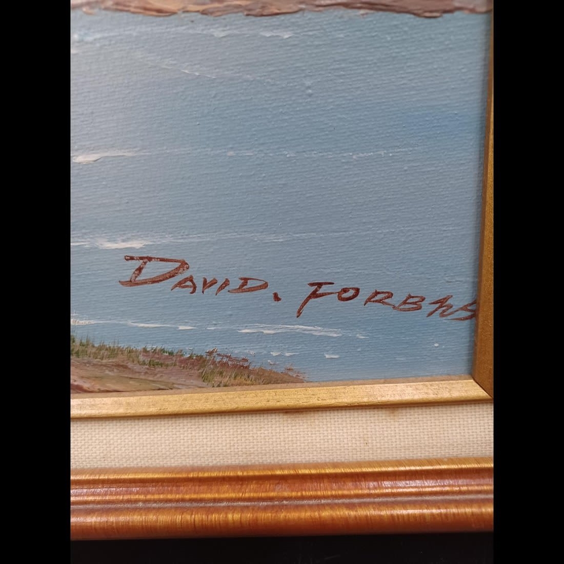 David Forbes | Oil On Canvas Beach Scene Painting Signed David Forbes ...