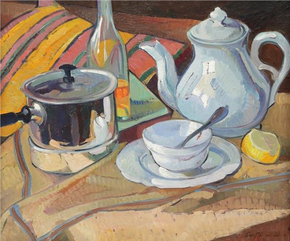 Lucreţia Mihail Silion | Still Life with Teapot and Lemon | MutualArt