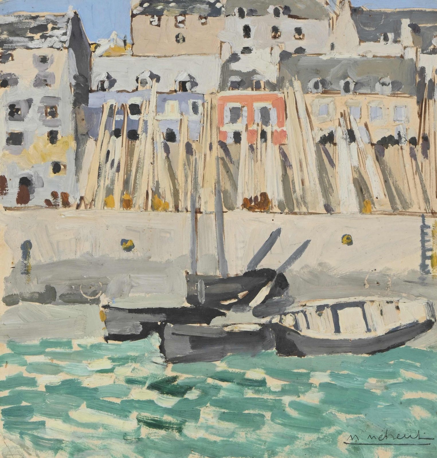 Mathurin Méheut | Barques au port de Douarnenez | MutualArt
