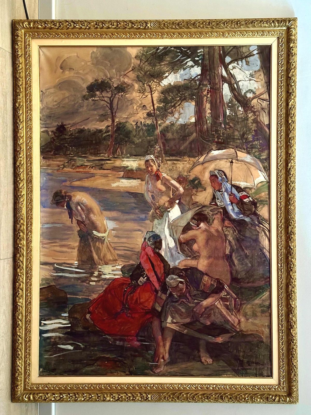 Lucien Joseph Simon | Bain en Bretagne (Circa 1909) | MutualArt