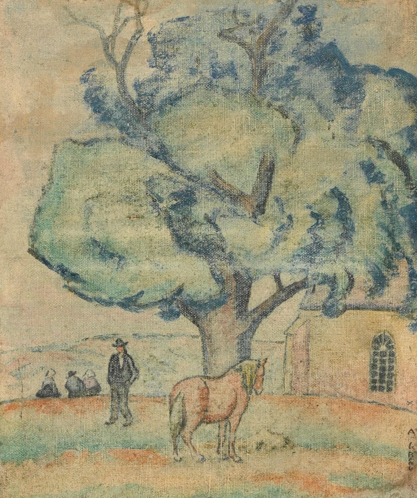 Alcide LE Beau | Paysage animé à l'arbre | MutualArt