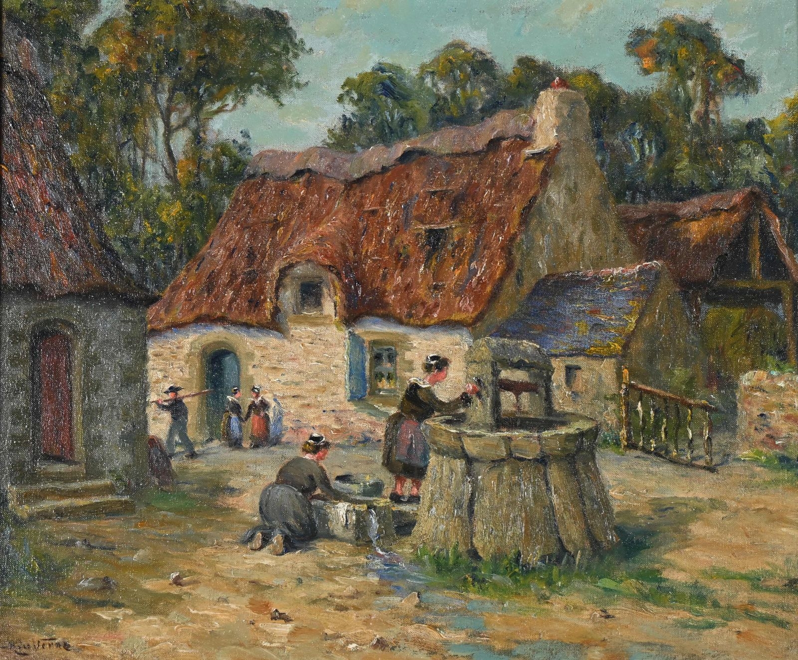 Henri Duverne | Bretonnes au puits | MutualArt