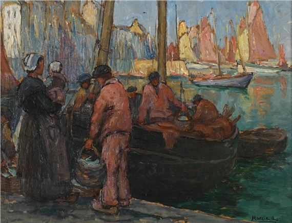Alfred Marzin | Le retour des pêcheurs à Douarnenez | MutualArt