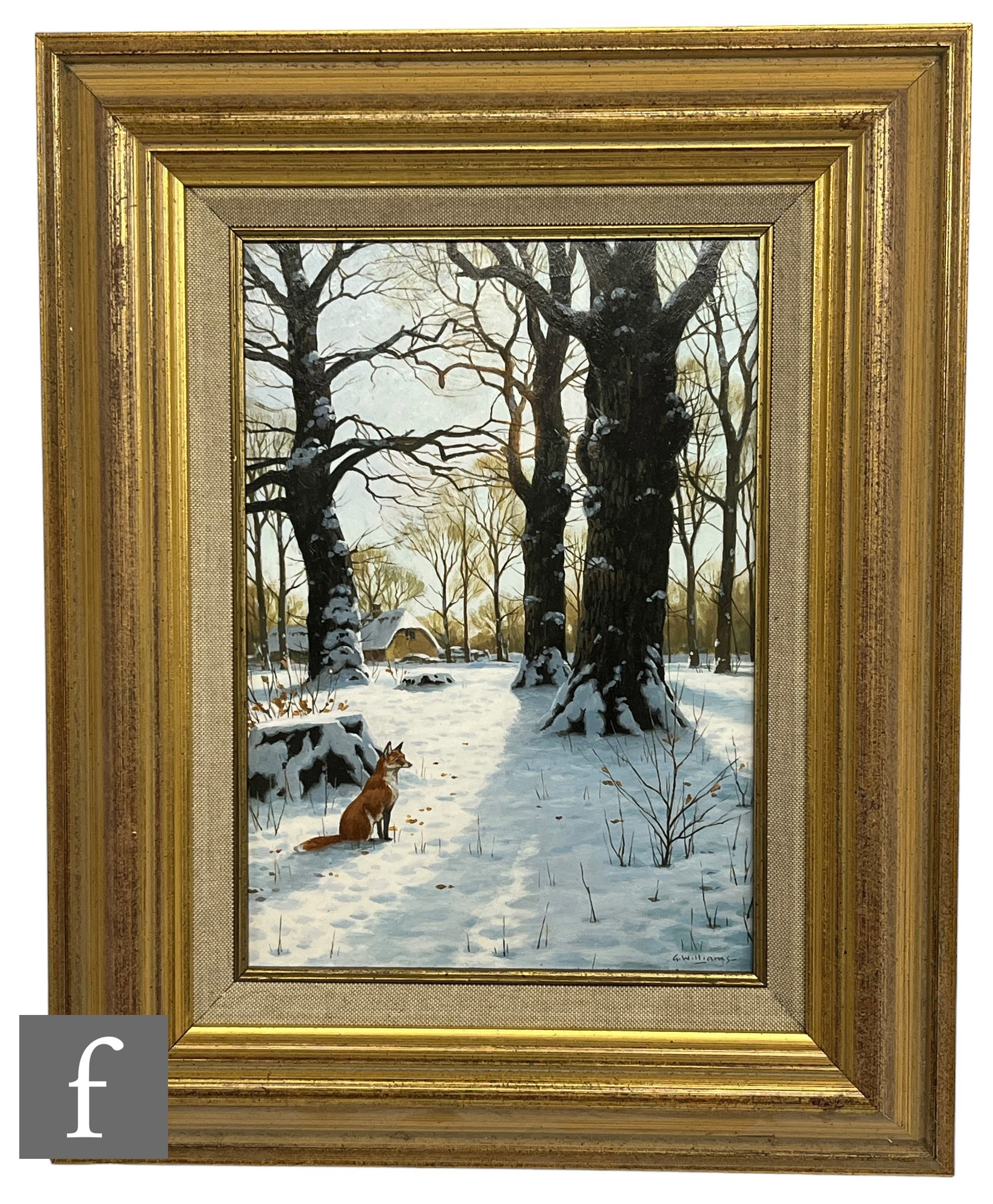 Glyn Williams | A fox in a snowy landscape | MutualArt