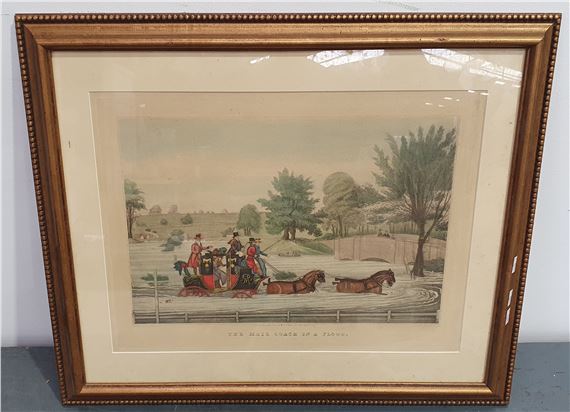 James Pollard | 'The Mail Coach in a Flood' | MutualArt