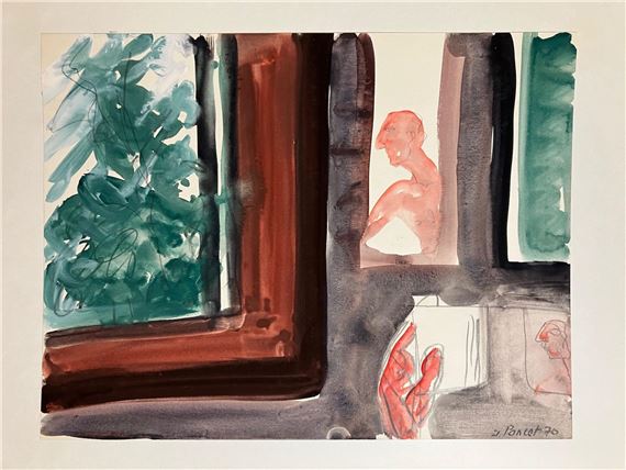 Jacques Poncet | Autoportrait au miroir | MutualArt