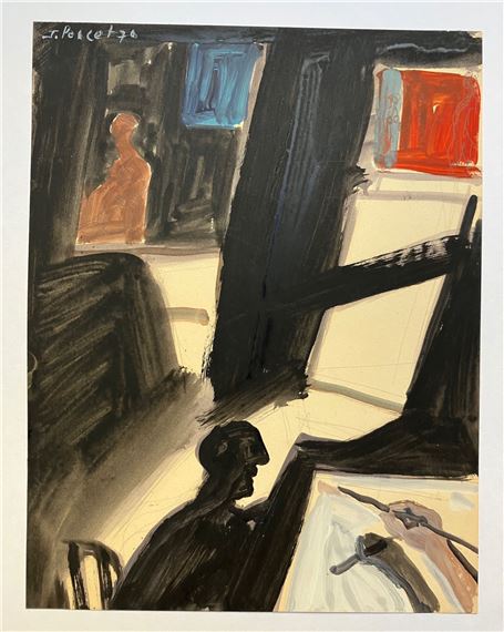 Jacques Poncet | Le Peintre dans son atelier (1978) | MutualArt