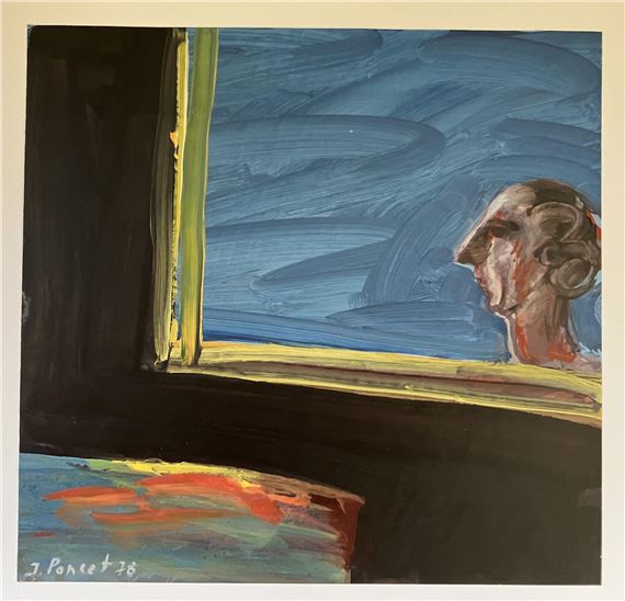 Jacques Poncet | Autoportrait de profil au (1978) | MutualArt