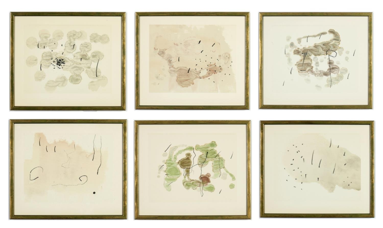 Joan Miró | abstract set of 6 lithographs from Trace Sur I’Eau | MutualArt