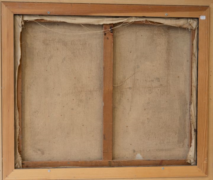 Marcel Pouget | Abstract interior in red and black Oil on canvas ...