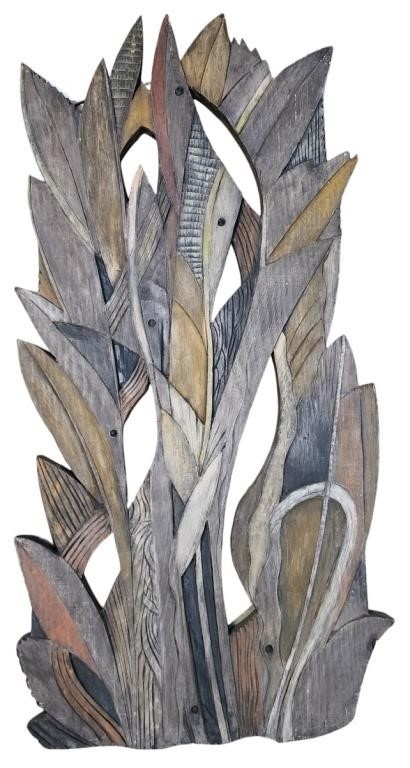 Vernon Smith | Vernon Smith Wood Carving, Seashore Motif | MutualArt