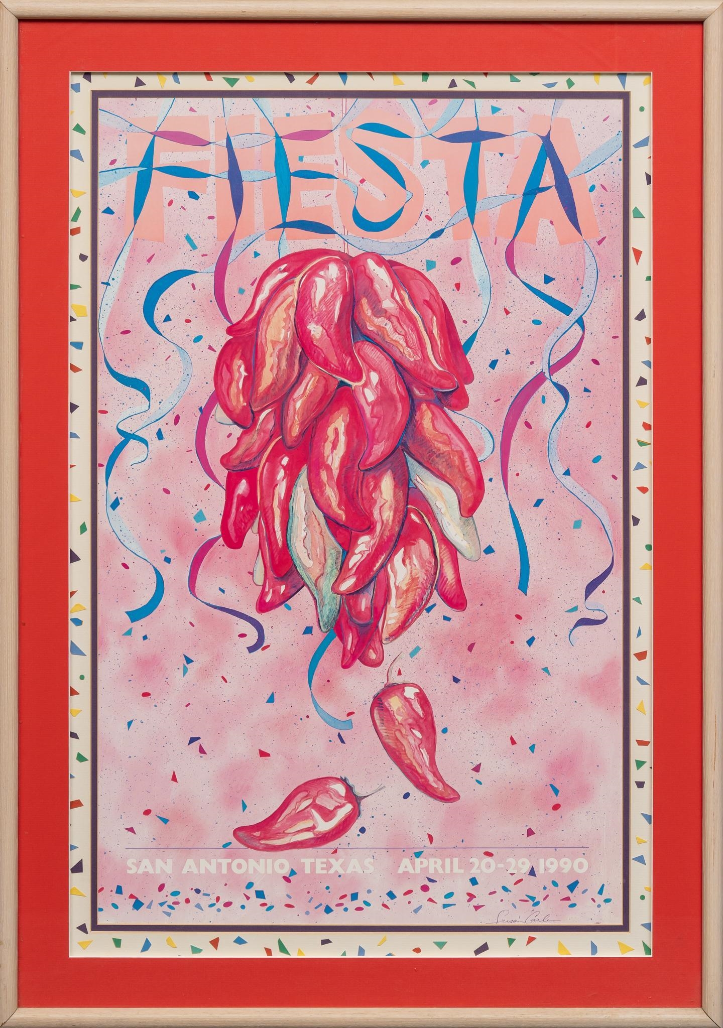Susan Carlin | Signed 1990 Fiesta Poster (1990) | MutualArt