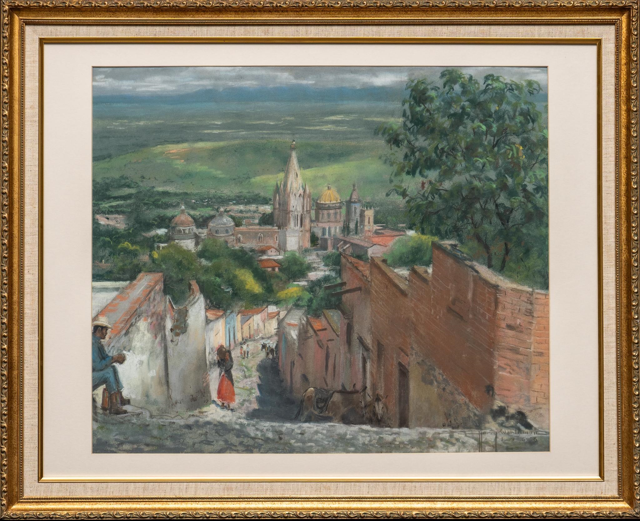 Harry Worthman | Village Street in San Miguel de Allende (1966) | MutualArt