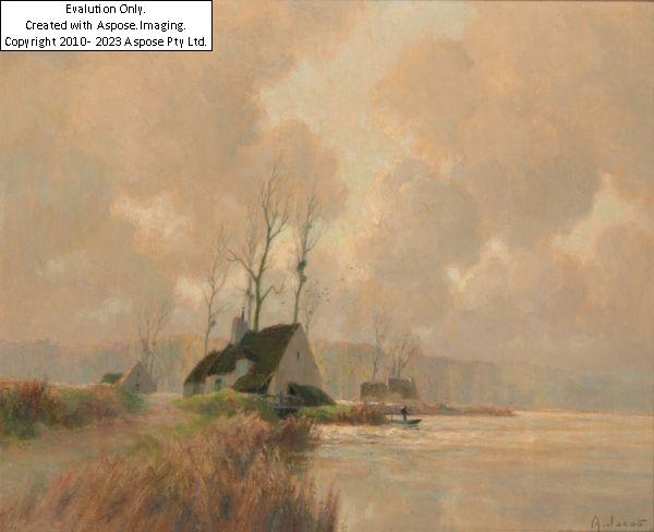 Alexandre Jacob | Lake scene | MutualArt