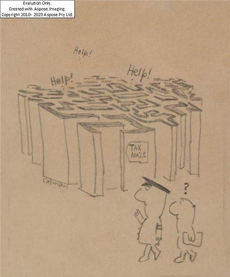 Mel Calman | Tax Maze | MutualArt