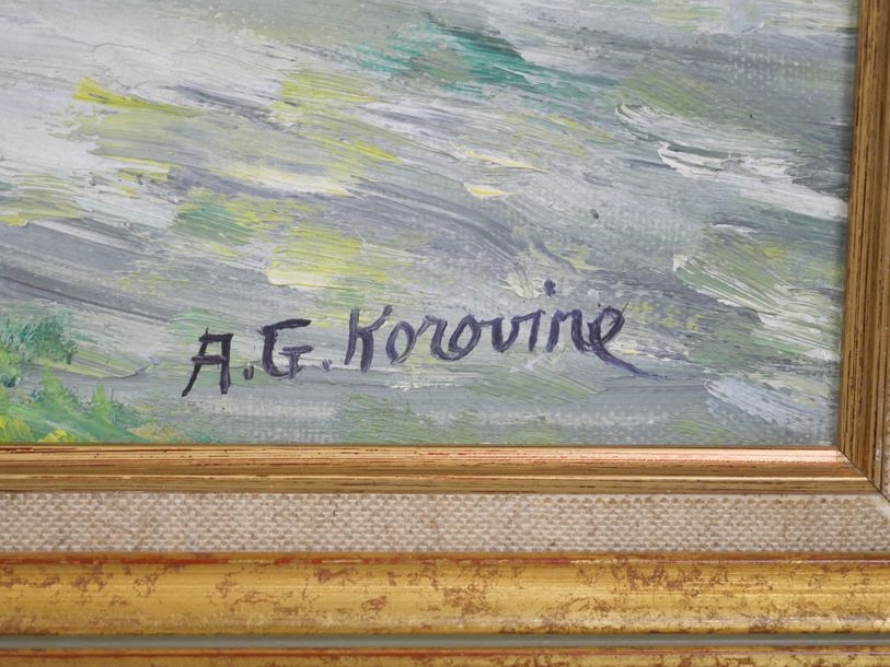 Alexis Guy Korovine | The Seine at Saint-Mammès oil on canvas | MutualArt