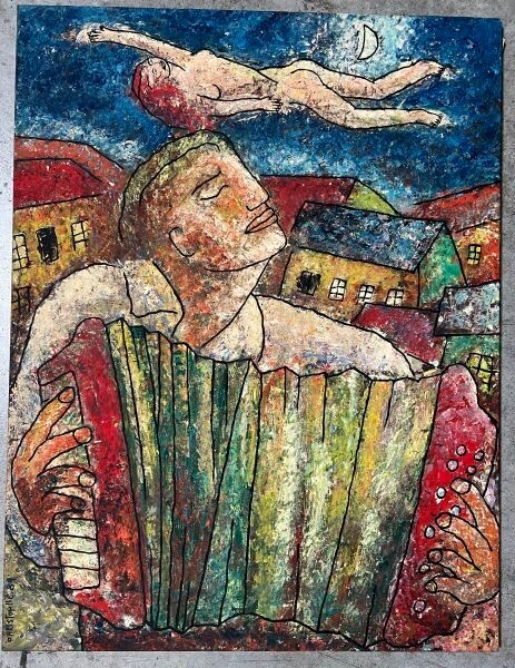 Christophe Boulay | Musician and his muse (1989) | MutualArt