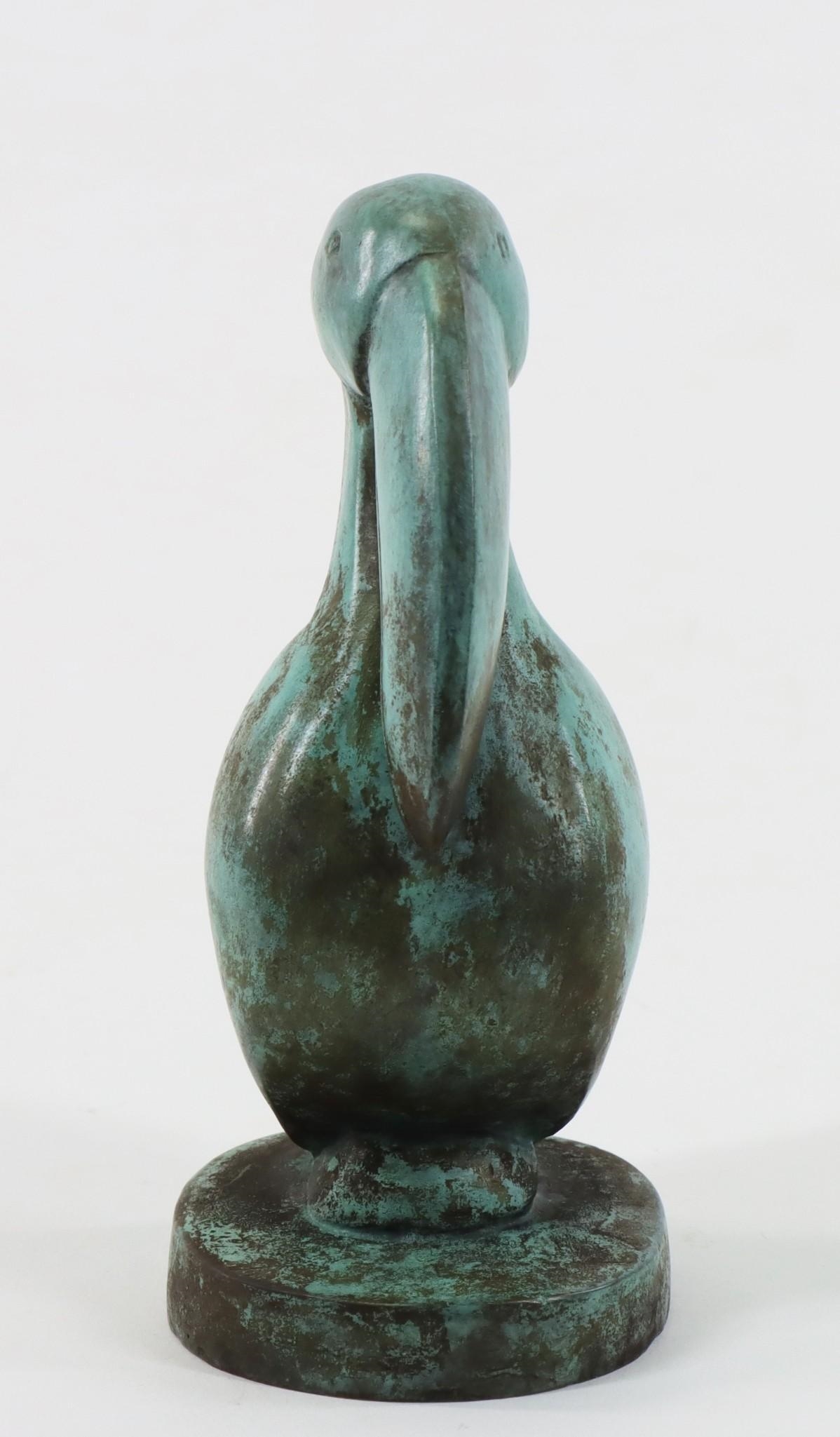 Ferdinand Parpan | French bronze abstract pelican sculpture with a ...