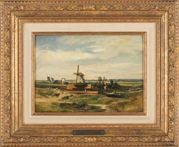 Camille Joseph Etienne Roqueplan | Paysage des Flandres (1855) | MutualArt