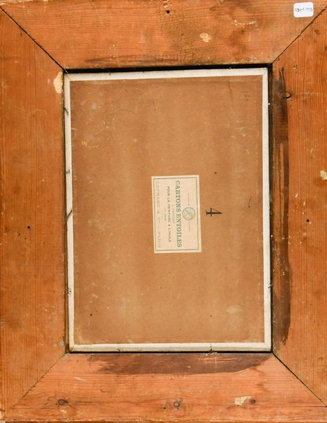 Bernard Kahn | Vue d’un village probablement en Corse Huile sur carton ...