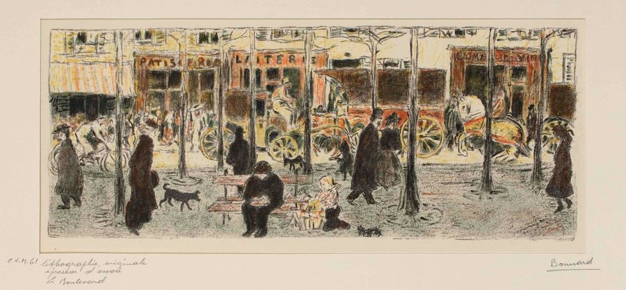 Pierre Bonnard | Pierre BONNARD (1867-1947) Le boulevard (1899) | MutualArt