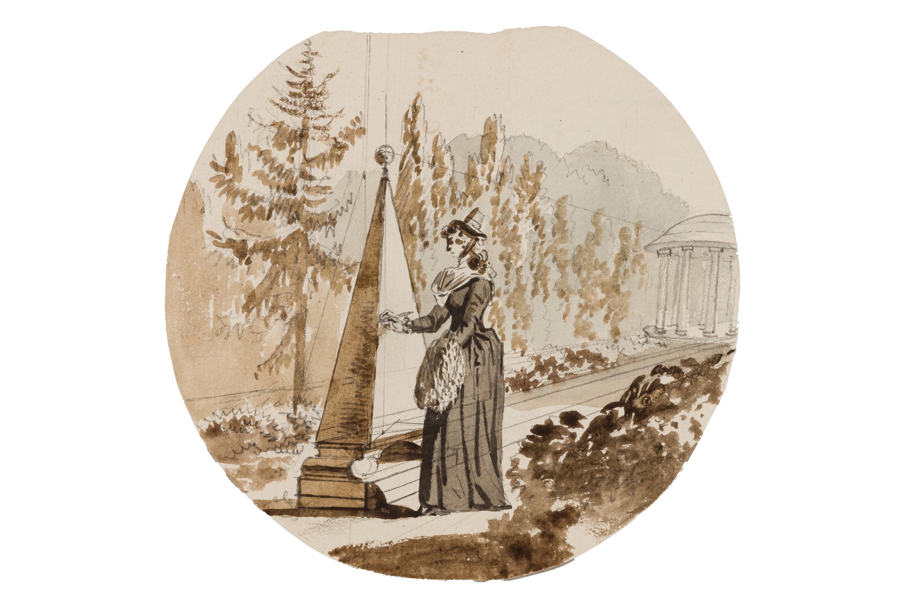 Balthazar Anton Dunker | An elegant woman in a garden | MutualArt