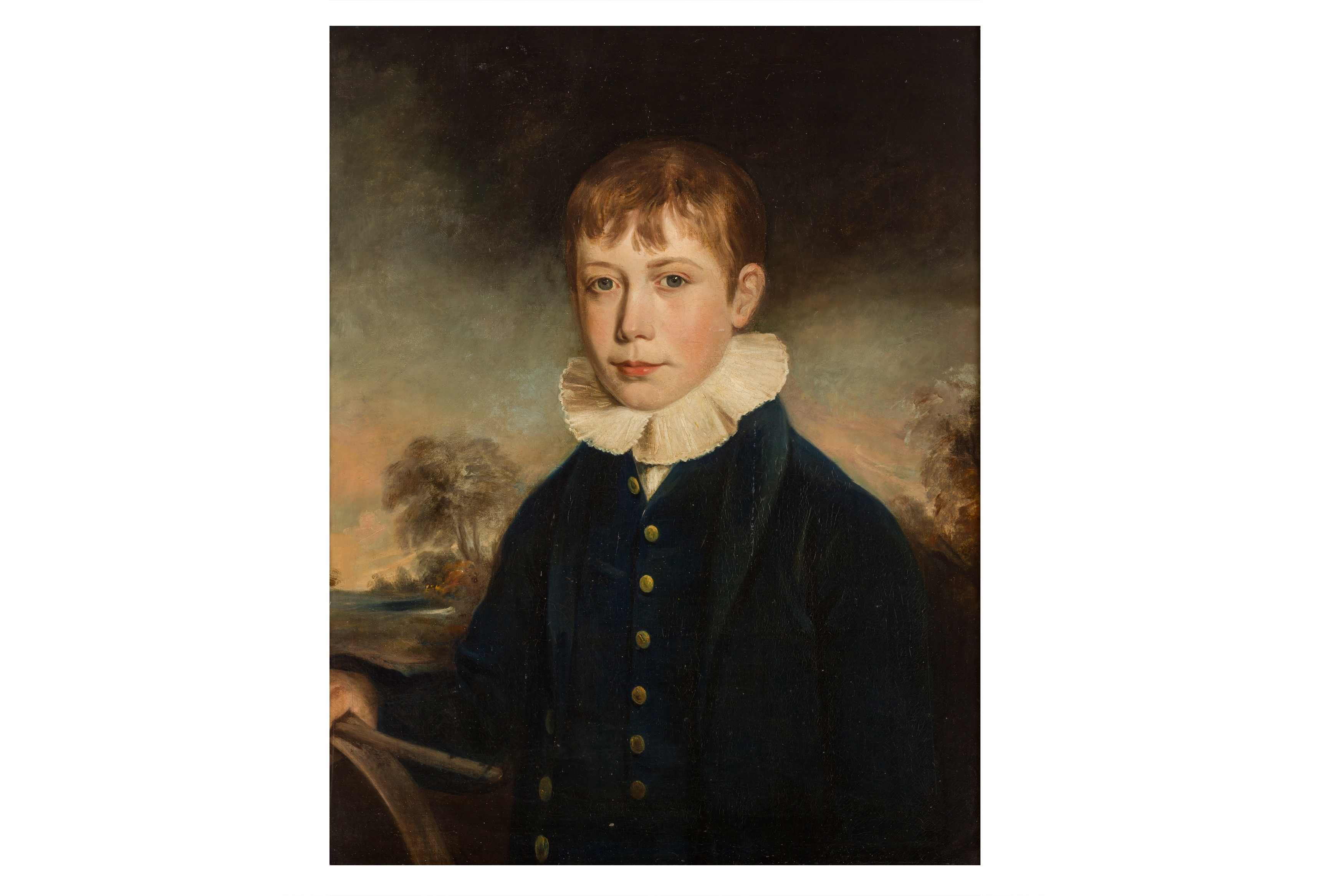 William Beechey | Portrait of a young boy, full-length, standing in a ...