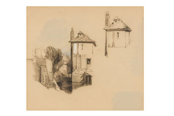 James Duffield Harding | Sketch of houses | MutualArt