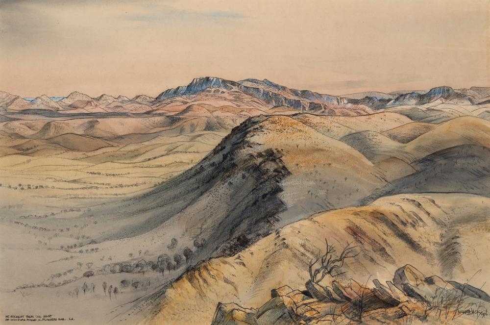 Kenneth Jack | Mt Mckinlay from the Edge of Wortupa Pond, Nth Flinders ...