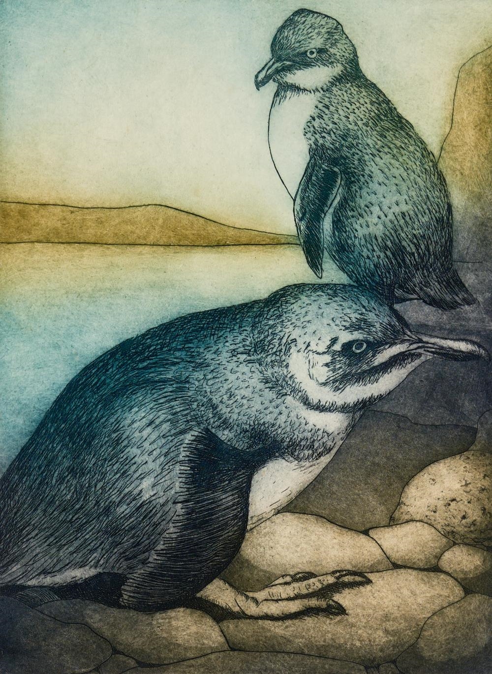 Joan Taylor | Little Blue Penguins & Godwits ( 2 works) | MutualArt