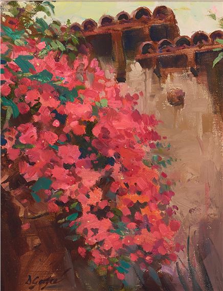 Dan Goozee | Mission Wall with Bougainvillea | MutualArt