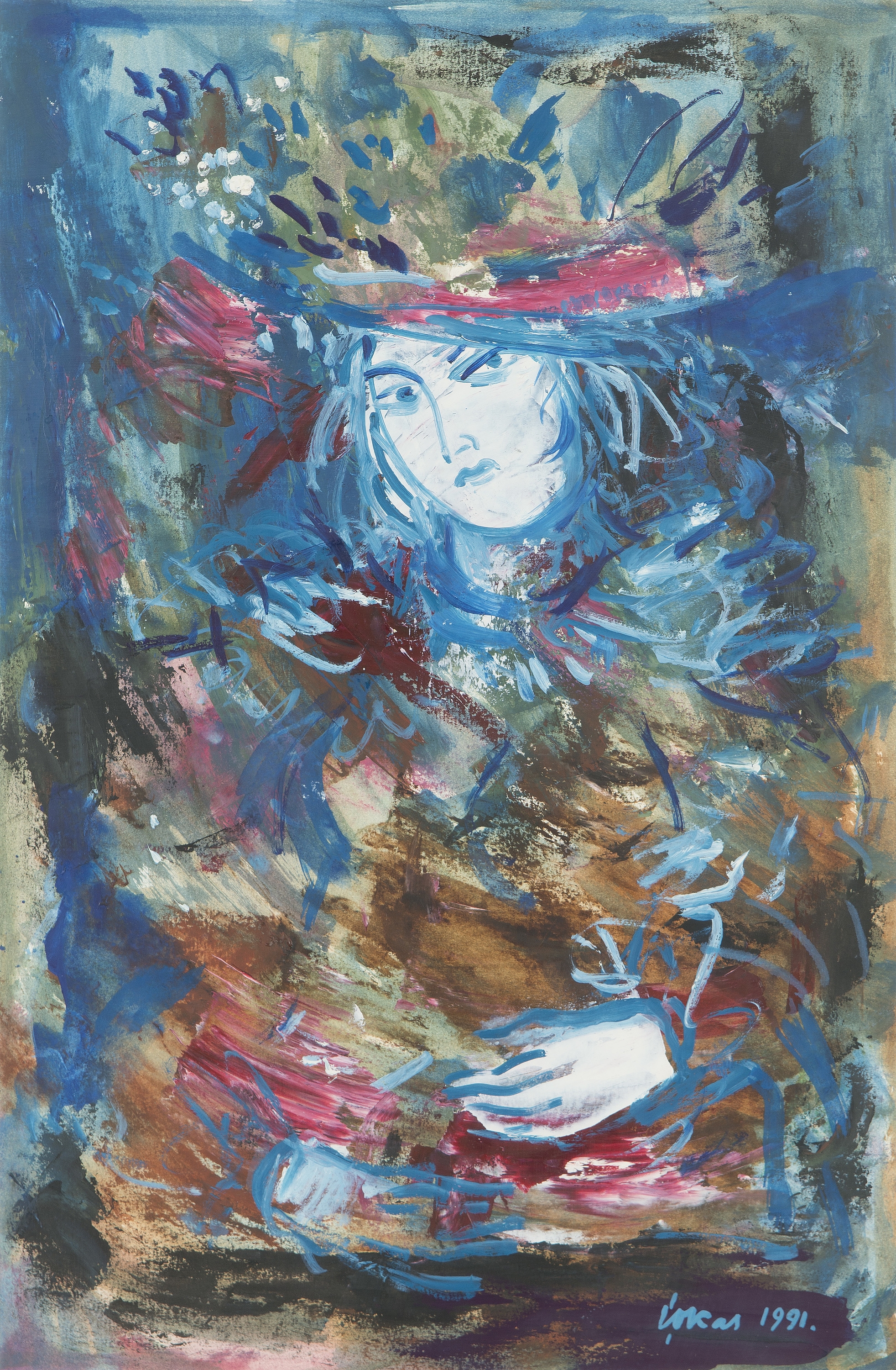 Evald Okas | Lady in Blue | MutualArt