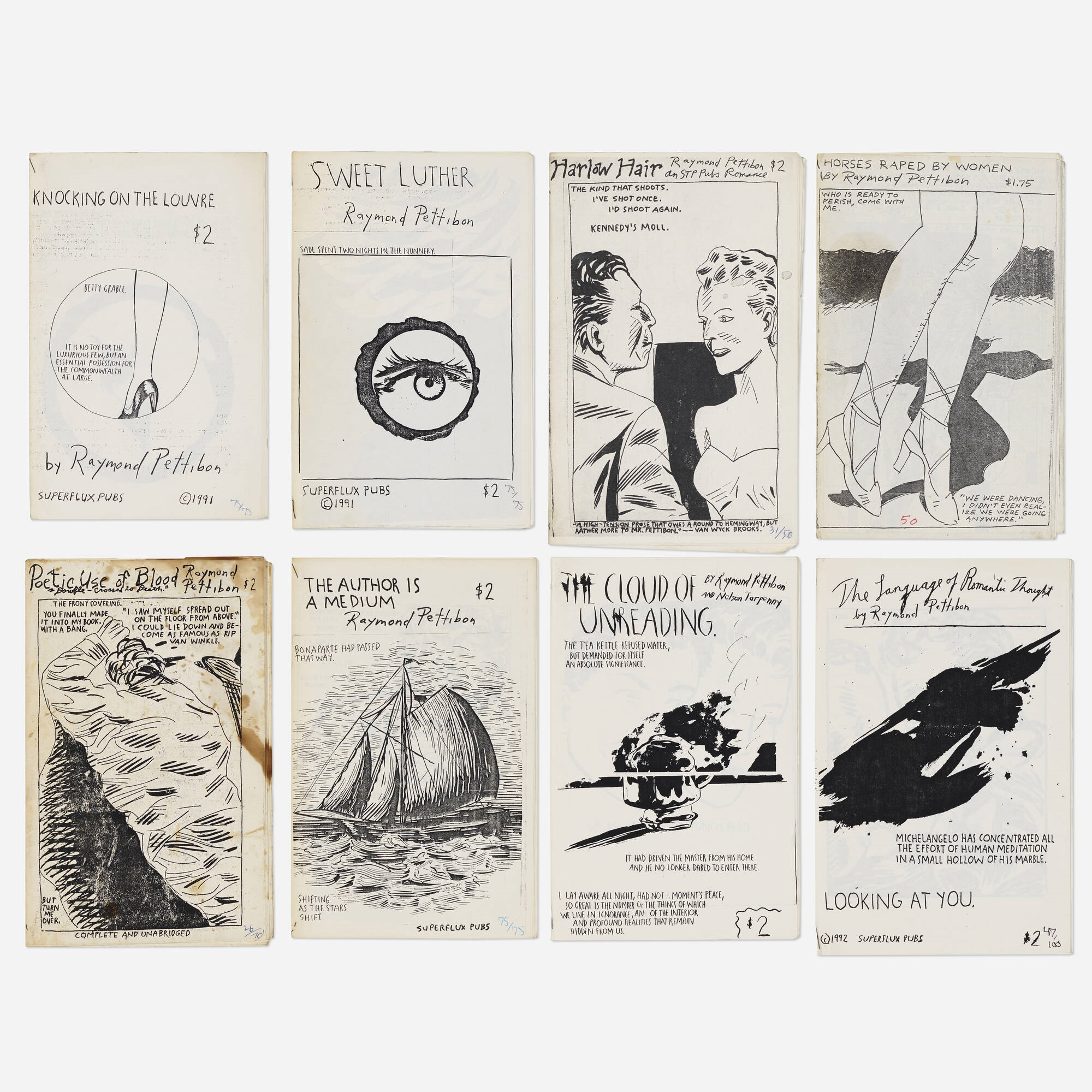 Raymond Pettibon | Collection of eight zines (1986 - 1992) | MutualArt