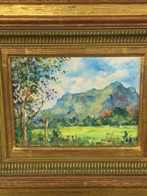 M. Gomez | Signed M. Gomez 1990 Oil On Board Landscape (1990) | MutualArt