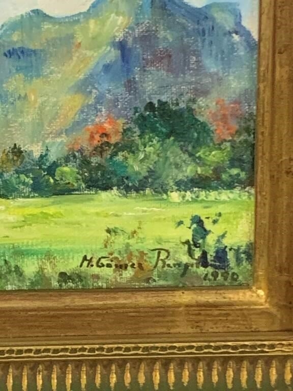 M. Gomez | Signed M. Gomez 1990 Oil On Board Landscape (1990) | MutualArt