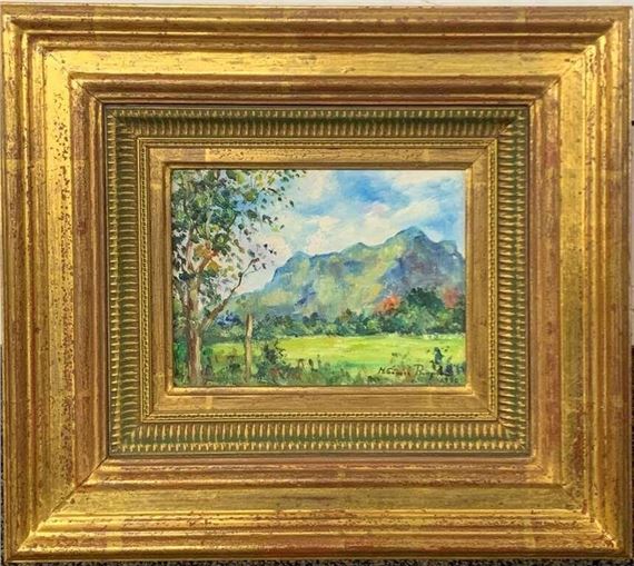 M. Gomez | Signed M. Gomez 1990 Oil On Board Landscape (1990) | MutualArt