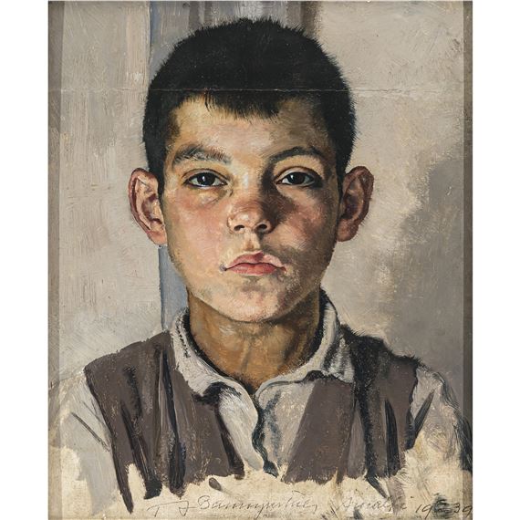 Thomas Baumgartner | Portrait of a boy (1939) | MutualArt